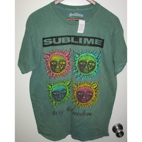 Sublime | Shirts | New Sublime 4 Oz To Freedom Sun Graphic Mens Green ...